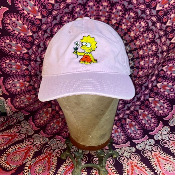 Vintage | Accessories | Y2k Nos X Nwt Lisa Simpson Hat Pink Adjustable ...